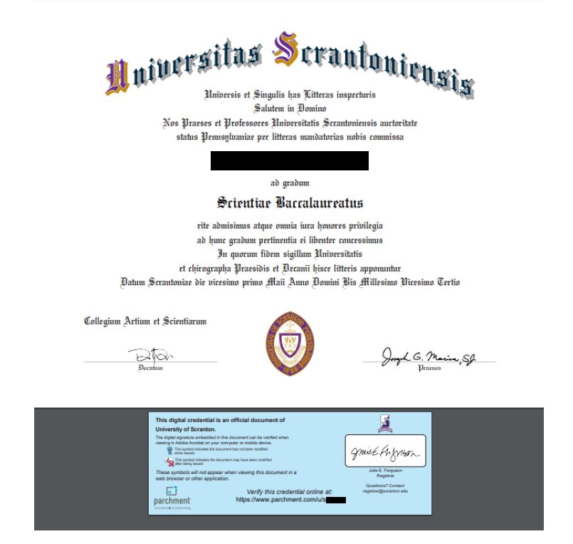 eDiploma Information | Office of the Registrar | Academics