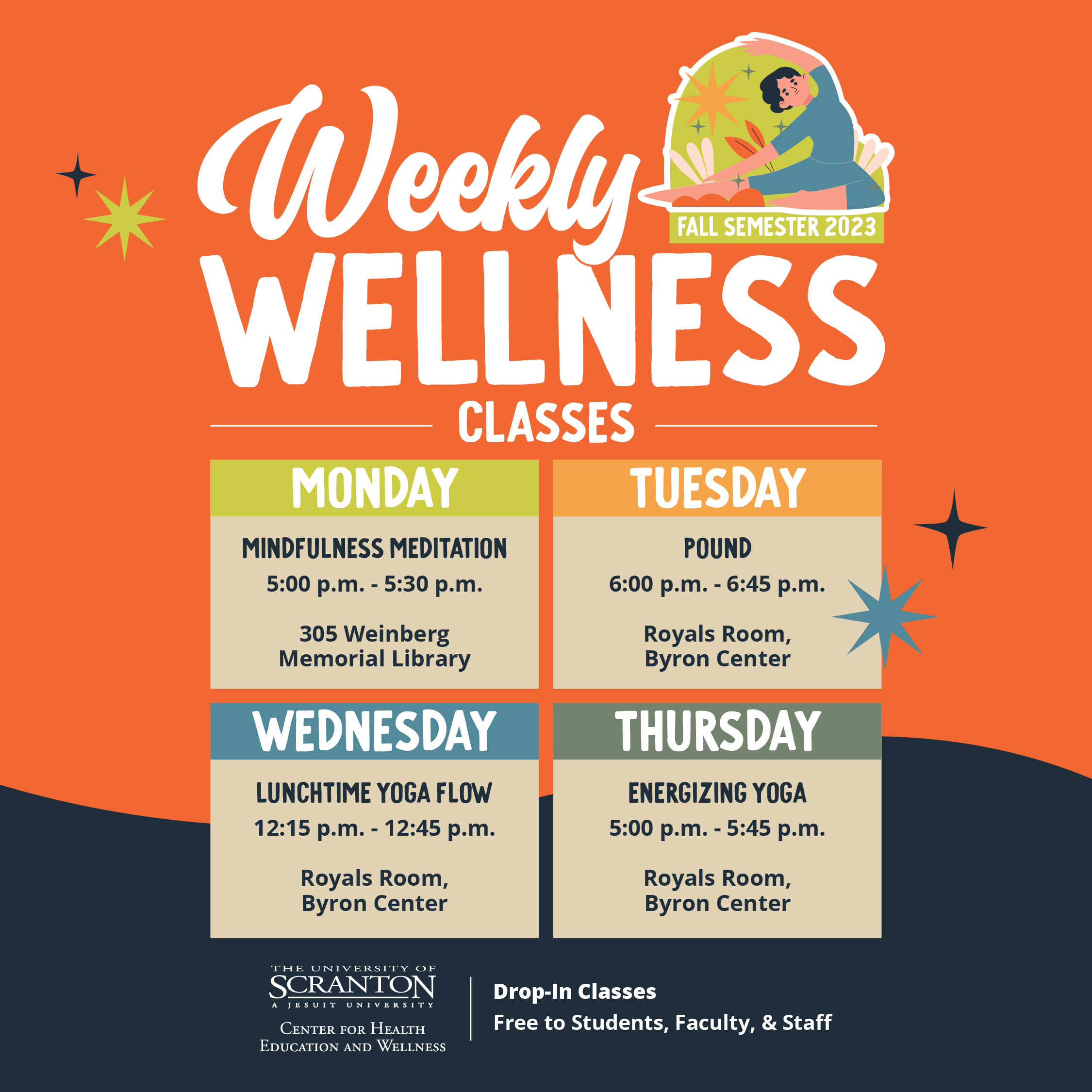 CHEW Weekly Wellness Classes | CHEW | Student Affairs